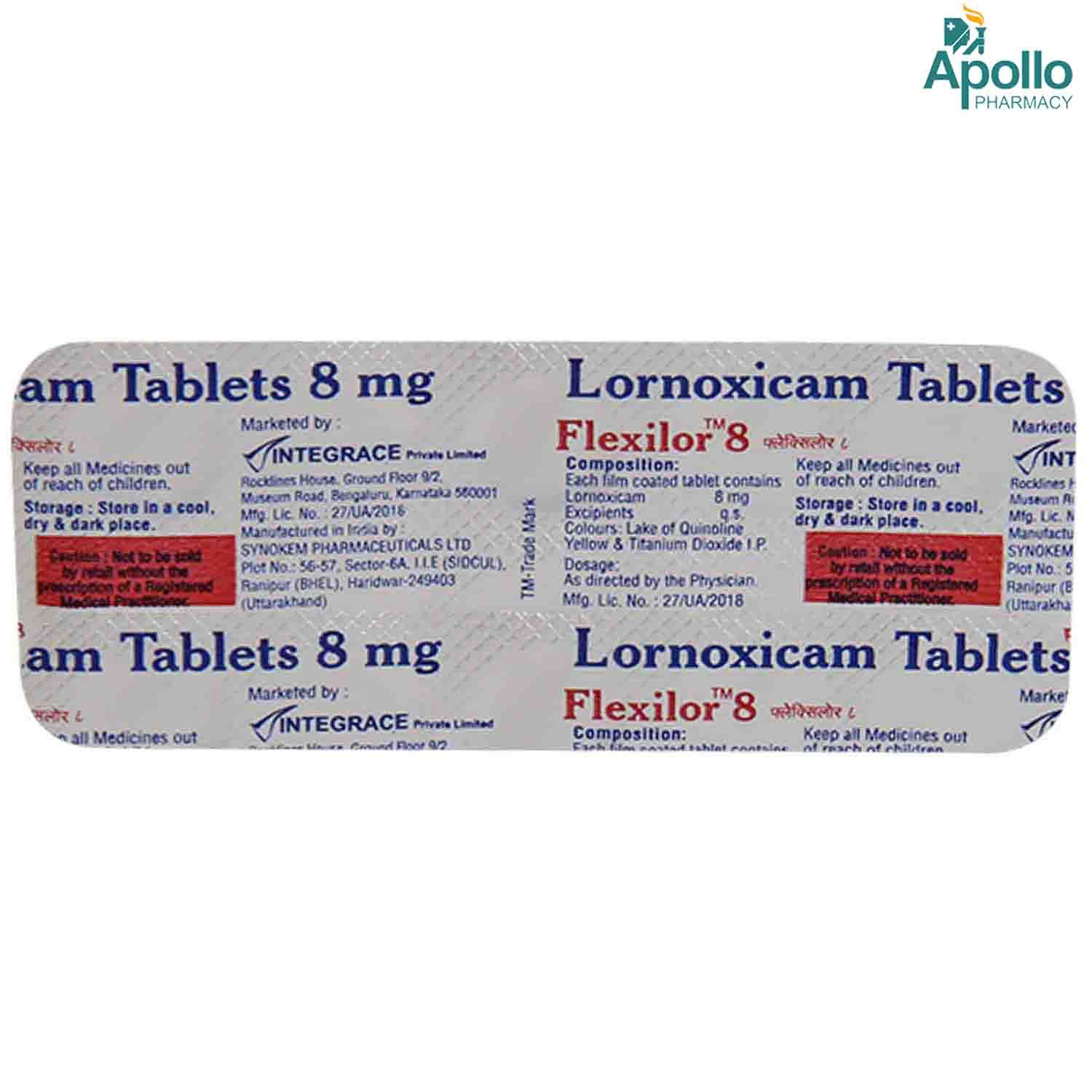 FLEXILOR 8MG TABLET Price, Uses, Side Effects, Composition - Apollo ...