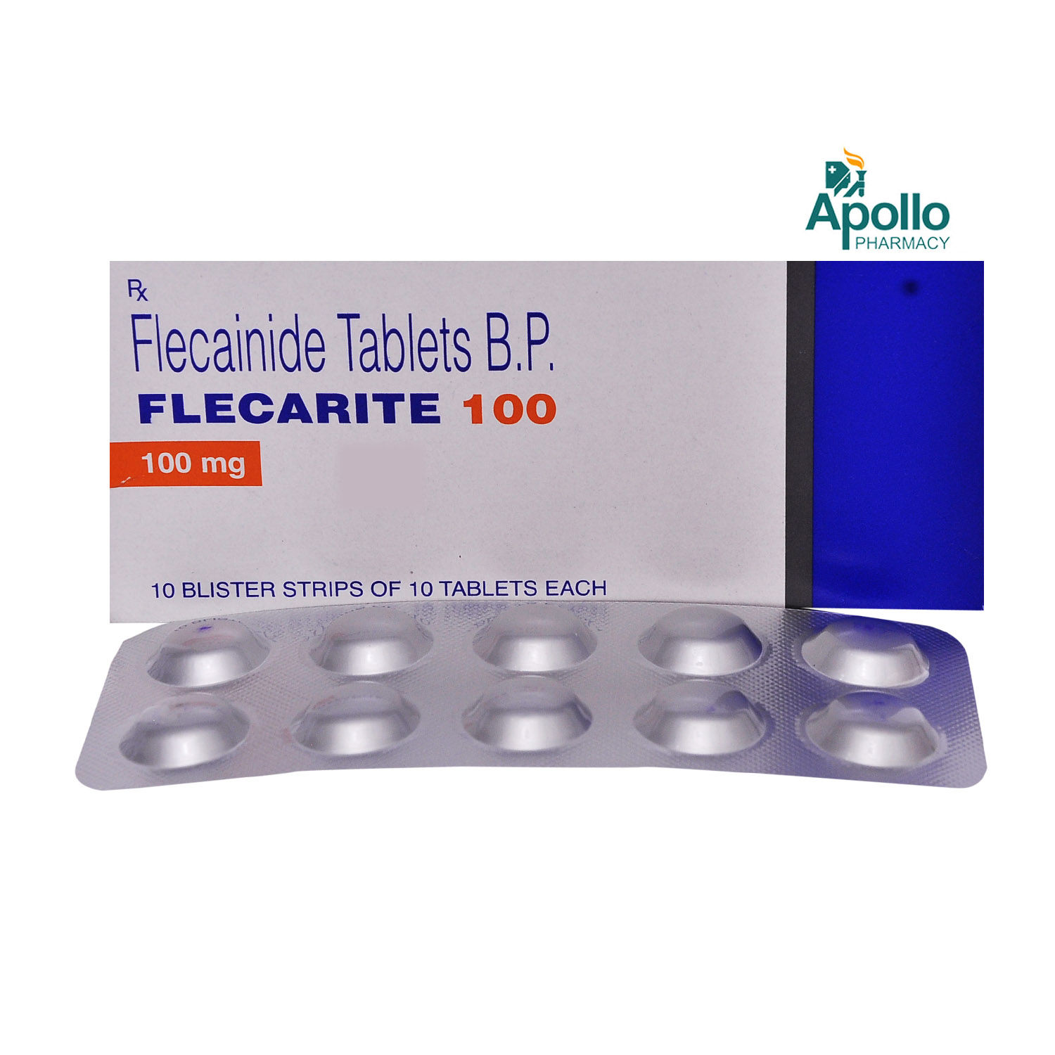 Flecarite 100 Tablet 10's Price, Uses, Side Effects, Composition ...