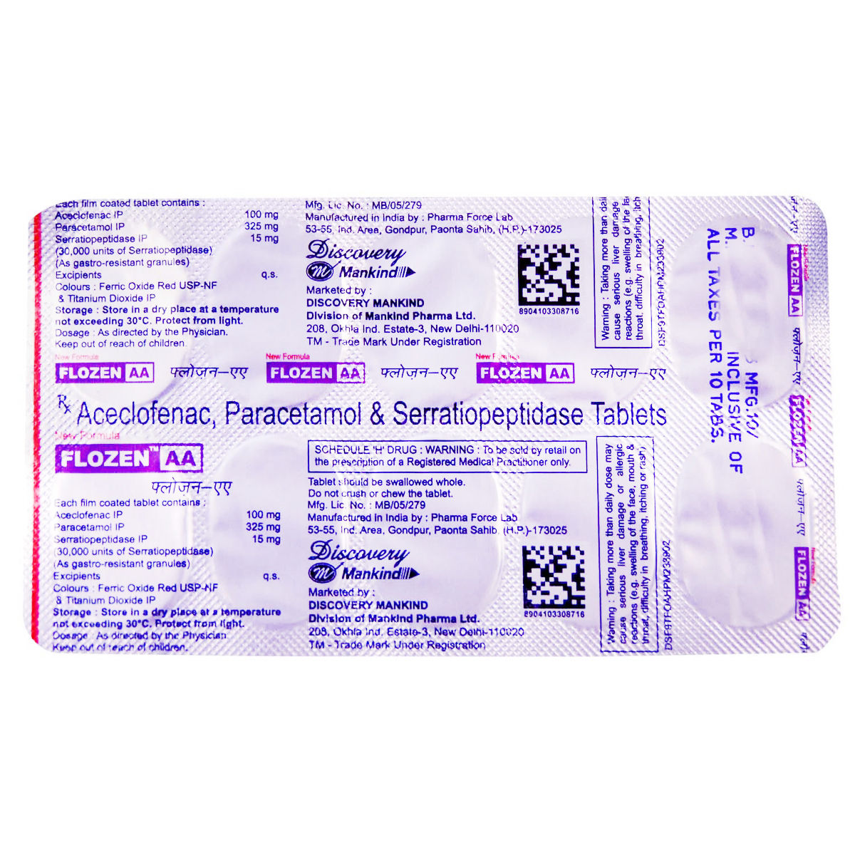 Flozen-AA Tablet 10's Price, Uses, Side Effects, Composition - Apollo ...