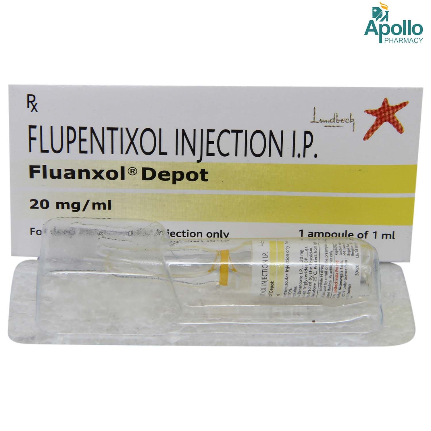 FLUANXOL DEPOT 20MG INJECTION 1ML Price, Uses, Side Effects, Composition - Apollo Pharmacy