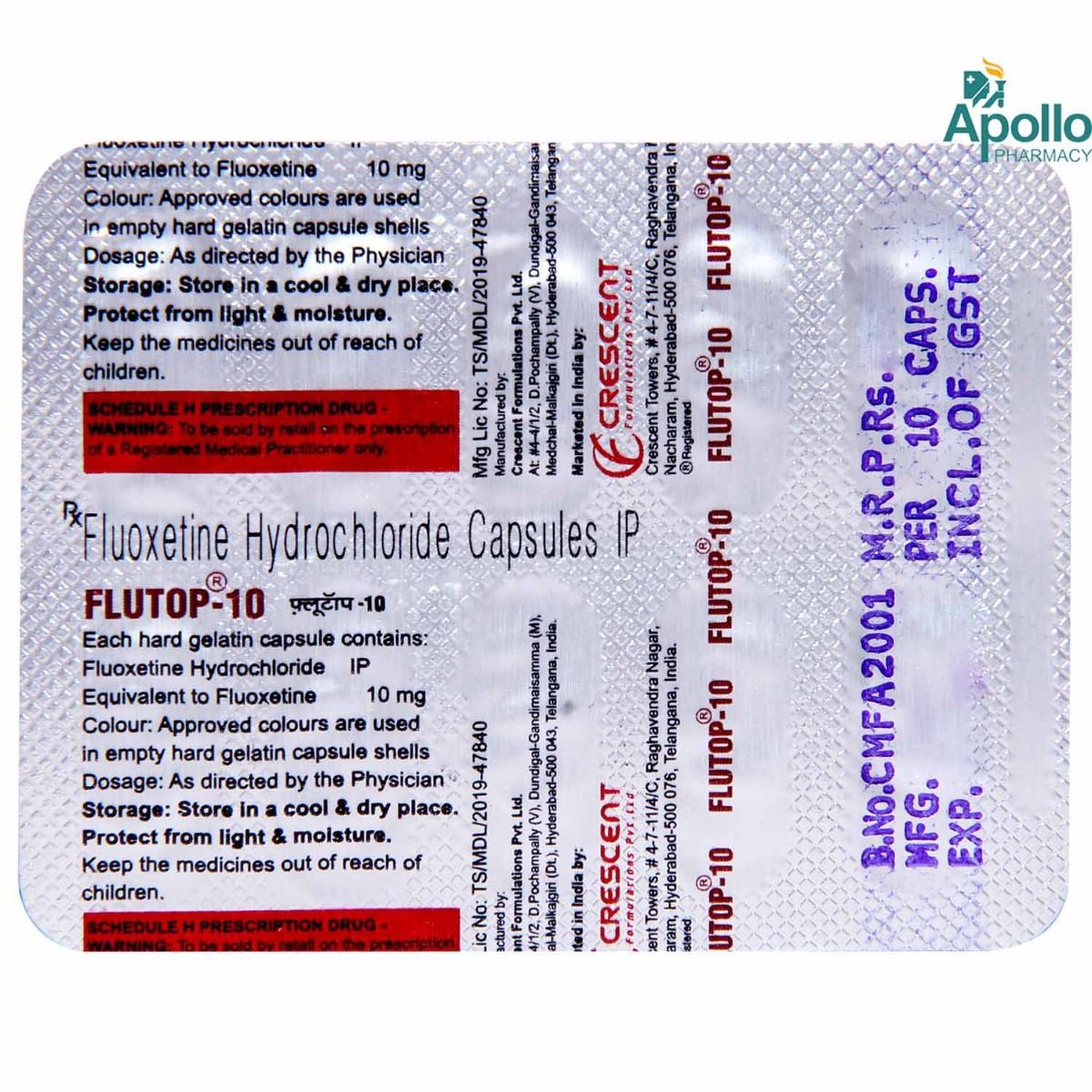 Flutop-10 Capsule 10's Price, Uses, Side Effects, Composition - Apollo ...