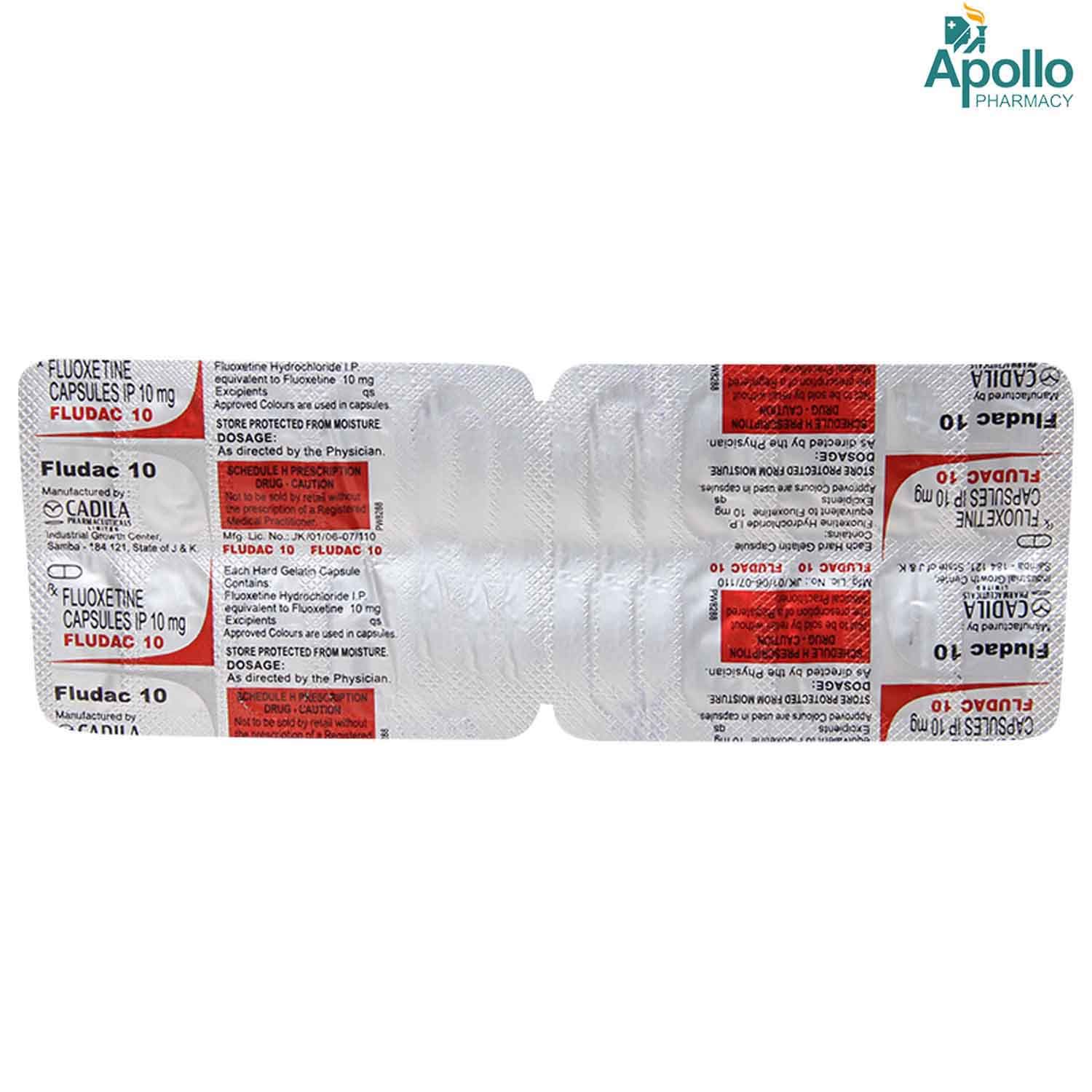 Fludac 10 Capsule 10's Price, Uses, Side Effects, Composition - Apollo ...