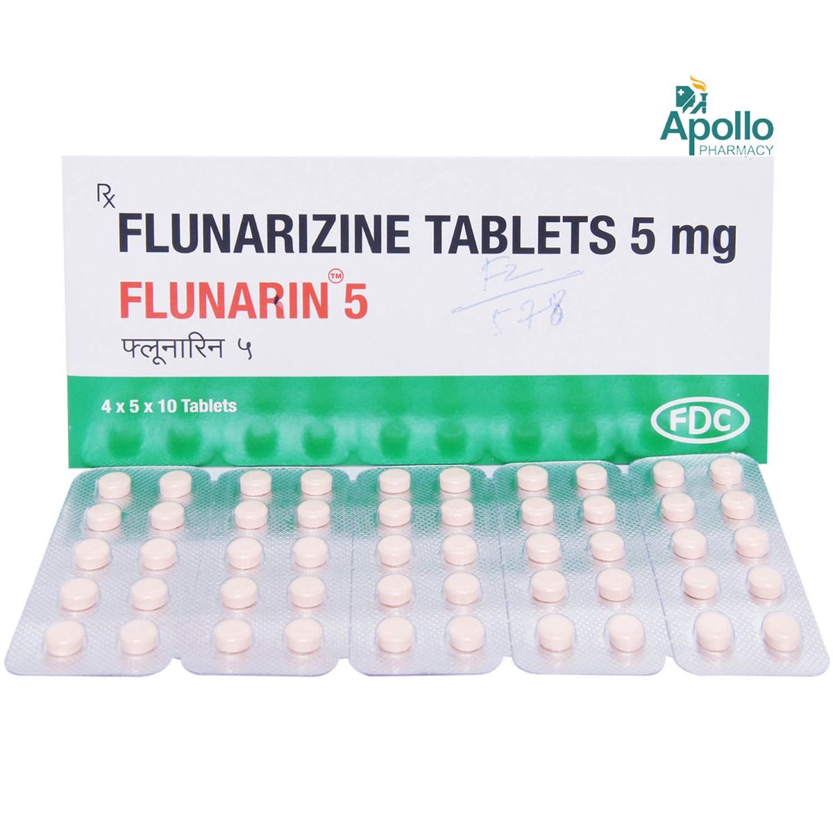 Flunarin 5 Tablet 10's Price, Uses, Side Effects, Composition - Apollo ...