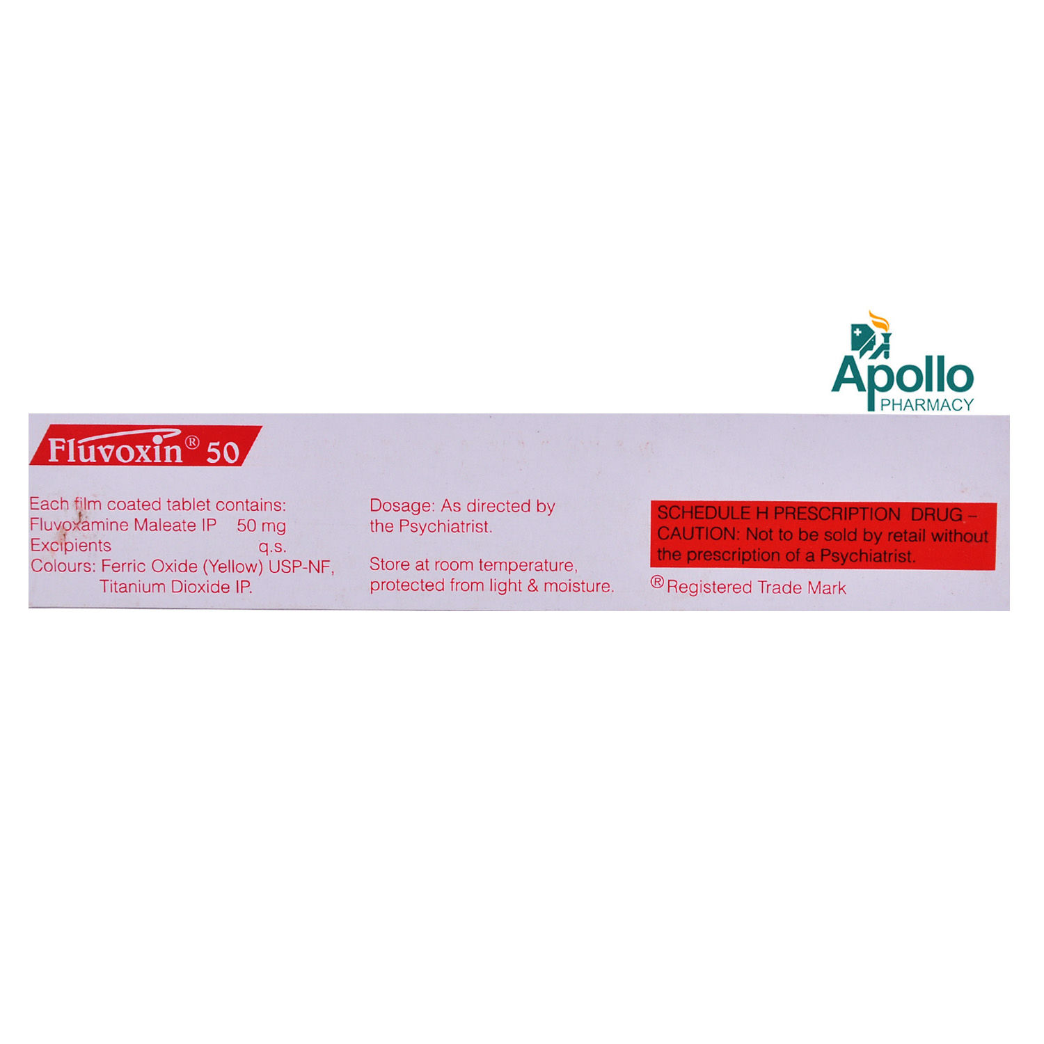 Fluvoxin 50 Tablet 10's Price, Uses, Side Effects, Composition - Apollo ...