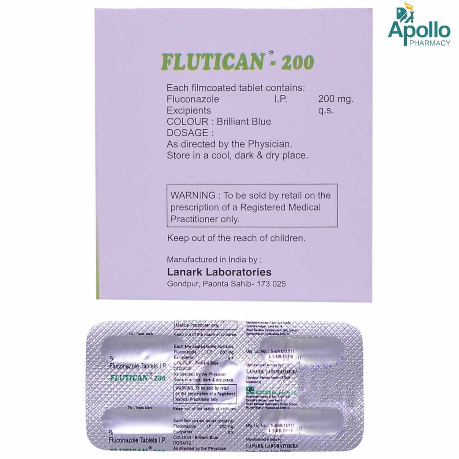 Flutican-200 Tablet 1's Price, Uses, Side Effects, Composition - Apollo ...
