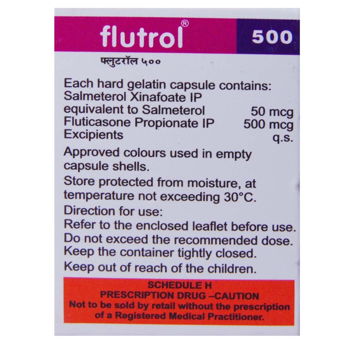 Flutrol 500Mg Rotacaps 30'S Price, Uses, Side Effects, Composition ...