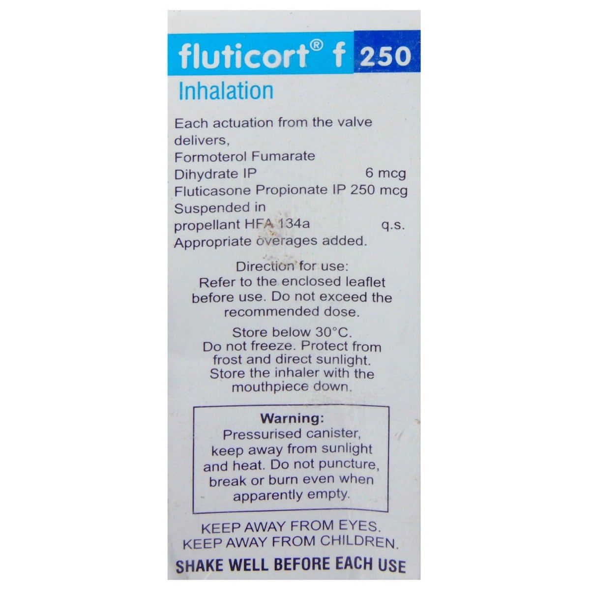 Fluticort F 250 Inhaler 7.2 gm Price, Uses, Side Effects, Composition ...