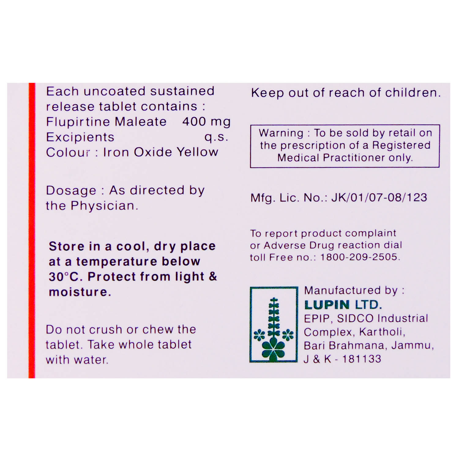 FLUGESIC SR 400MG TABLET Price, Uses, Side Effects, Composition ...
