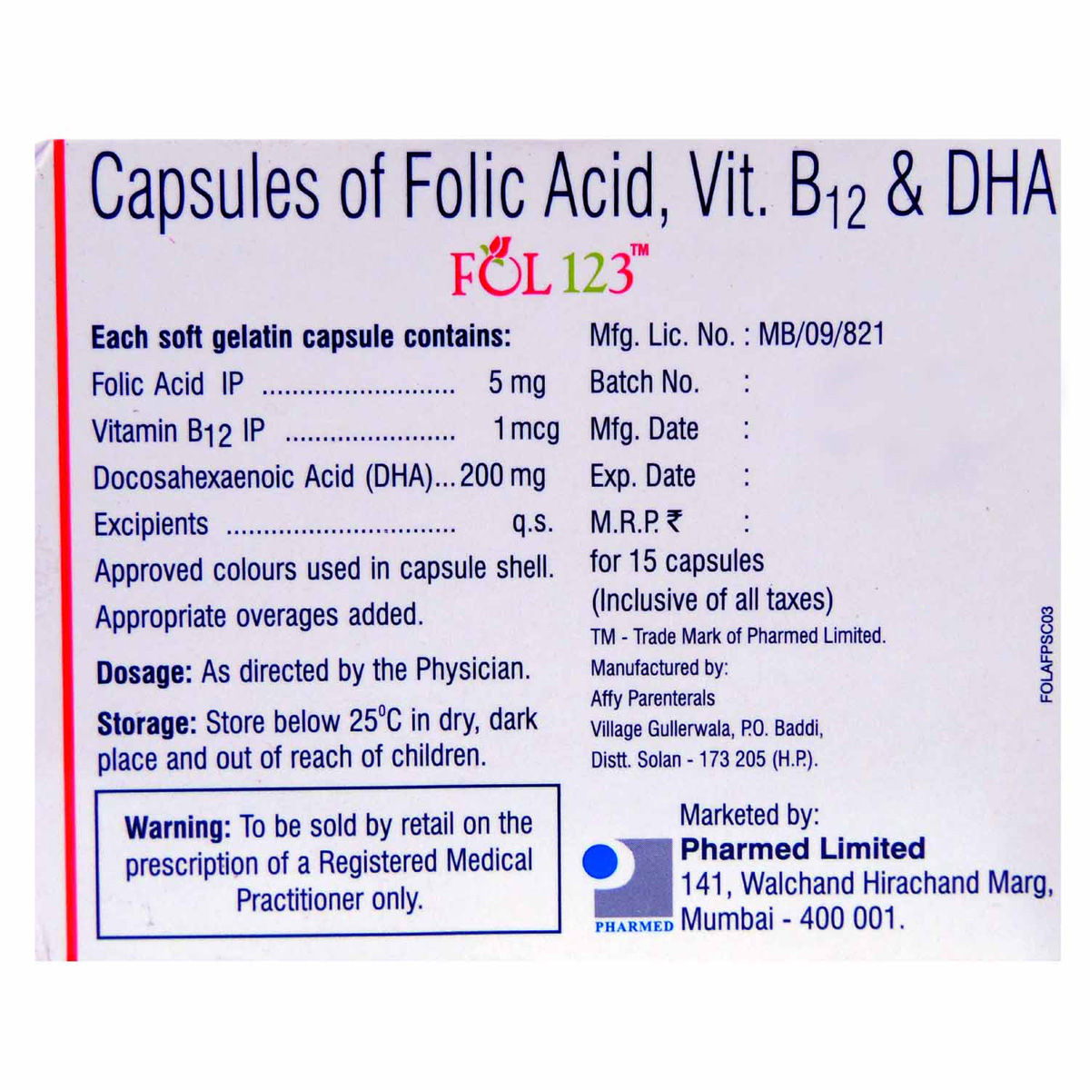 Fol 123 Capsule 15's Price, Uses, Side Effects, Composition - Apollo ...