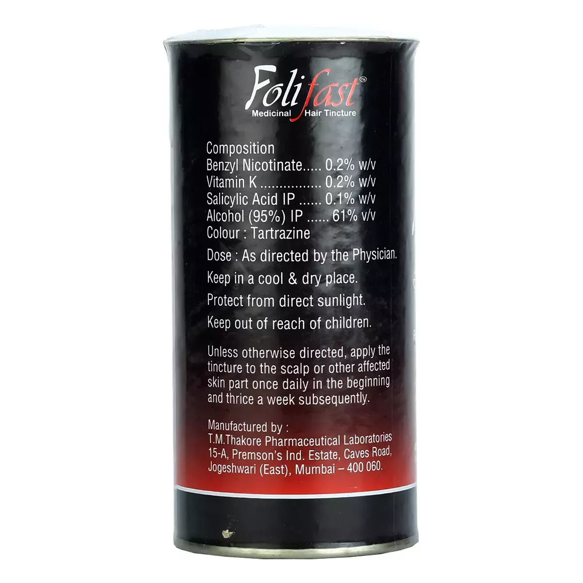 Foli Fast Medicinal Hair Tincture, 100 ml Price, Uses, Side Effects ...