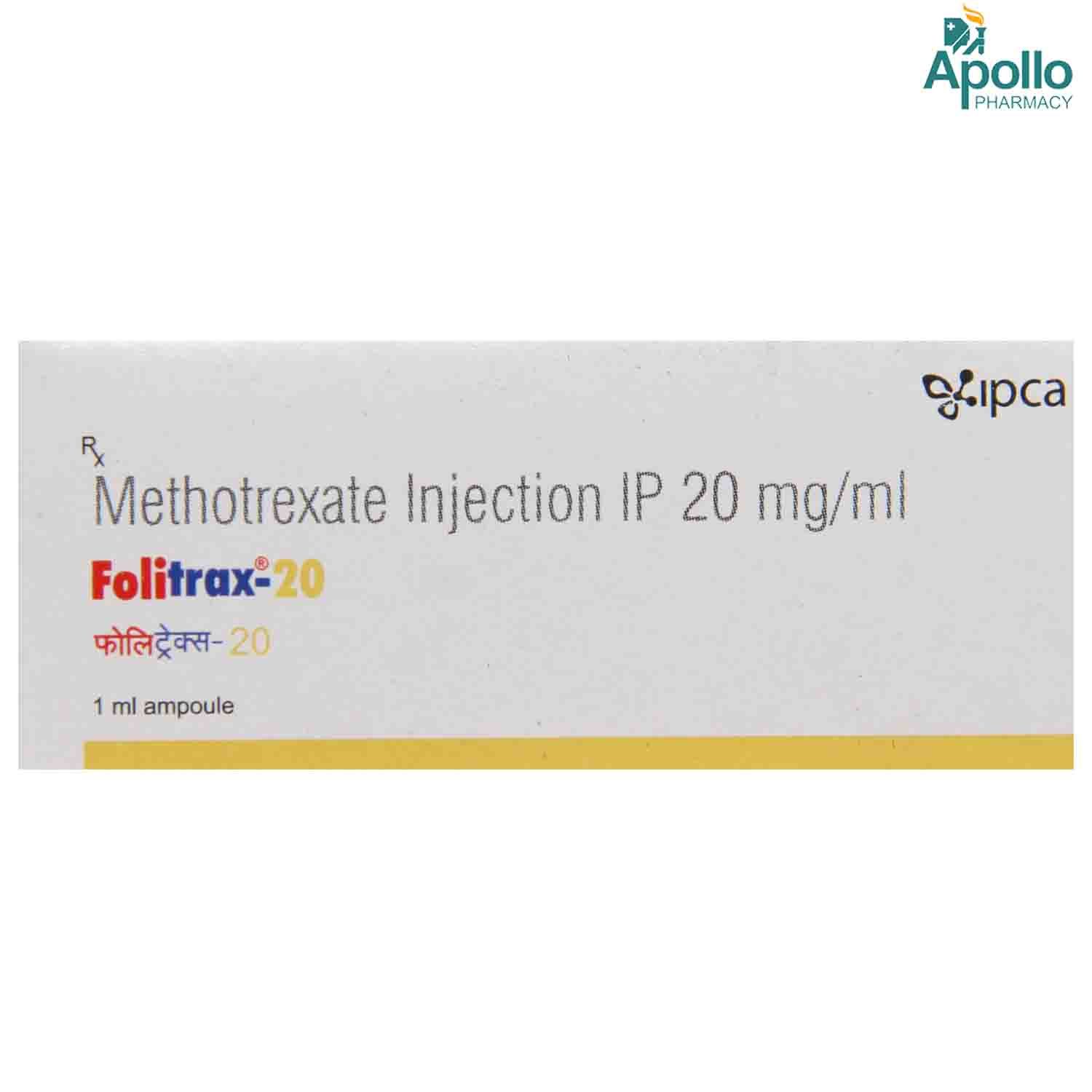 Folitrax-20 Injection 1 ml Price, Uses, Side Effects, Composition ...