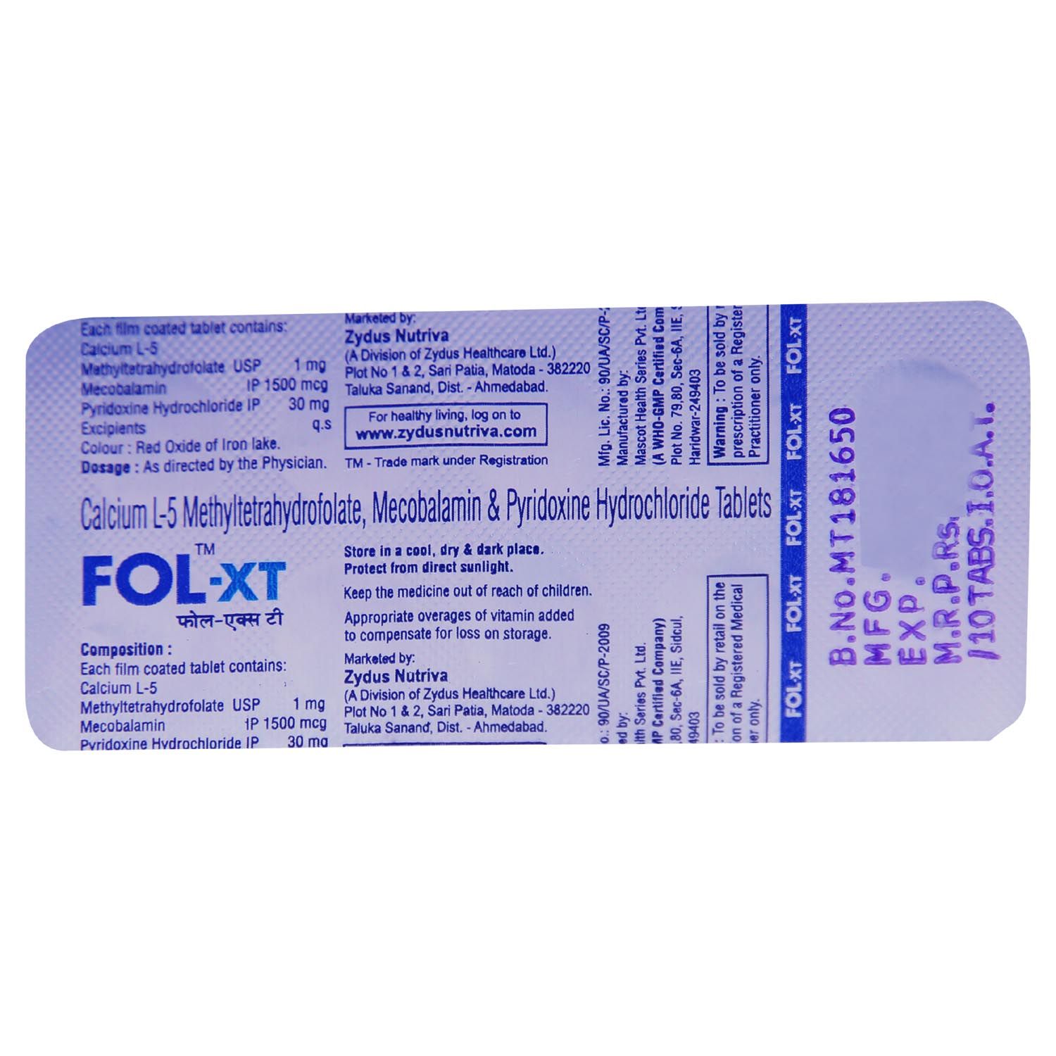 Fol XT Tablet 10's Price, Uses, Side Effects, Composition - Apollo Pharmacy