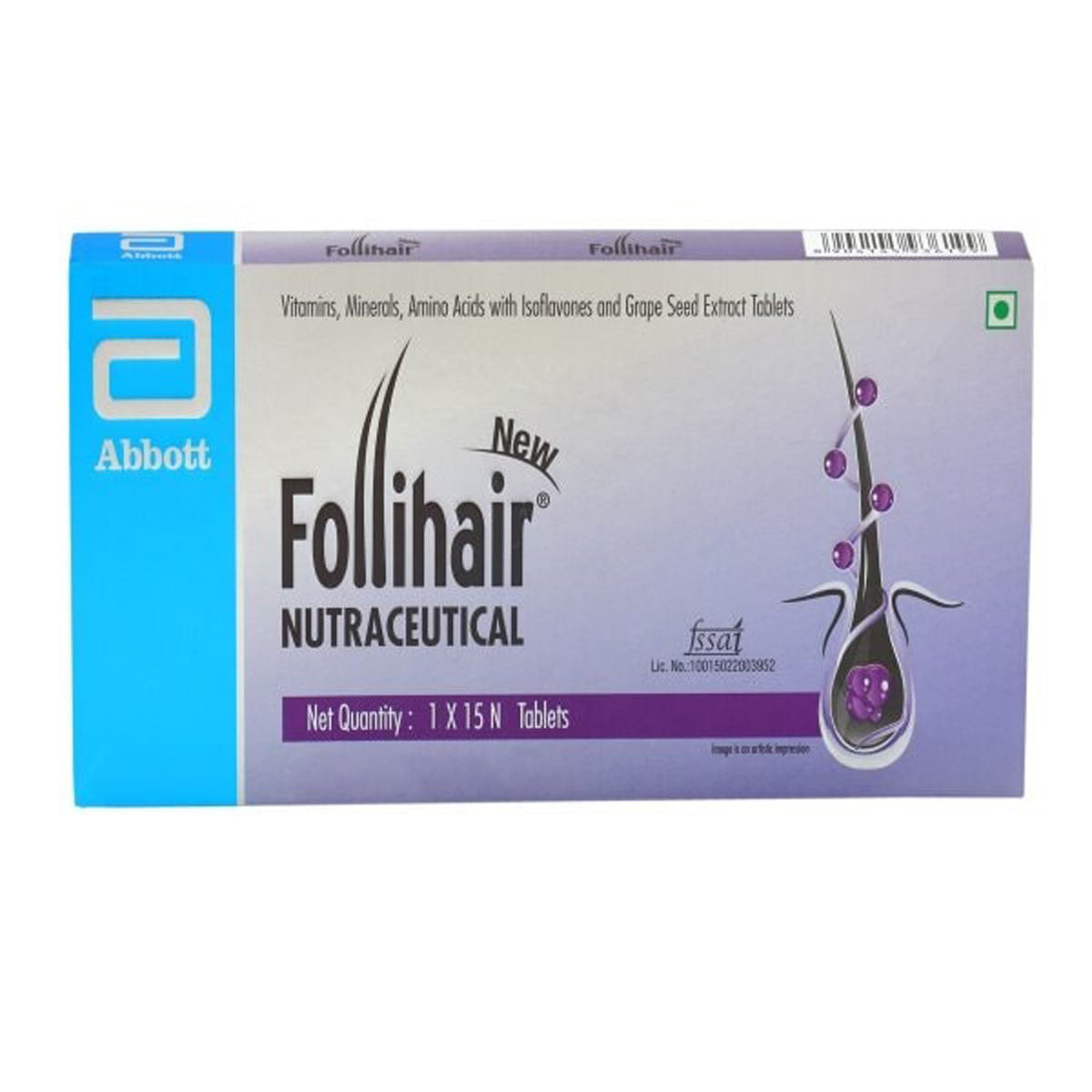 Follihair New Tablets 15's Price, Uses, Side Effects, Composition ...