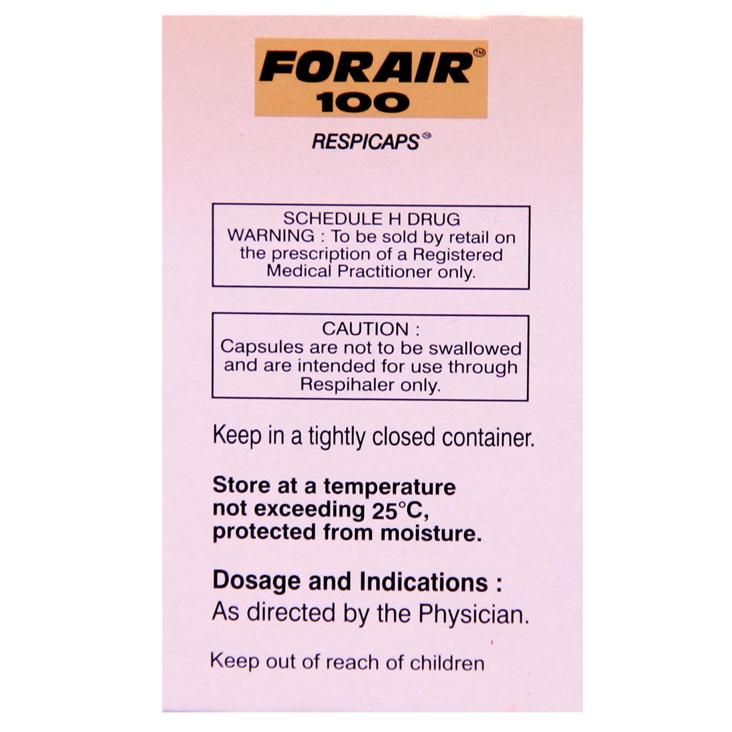 FORAIR 100MG RESPICAPS Price, Uses, Side Effects, Composition - Apollo ...