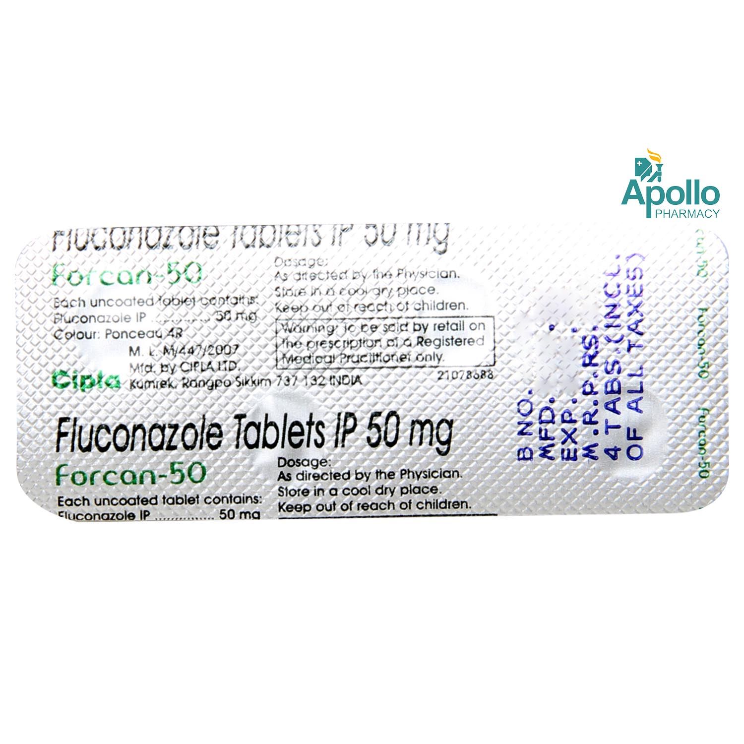 Forcan 50 Tablet 4's Price, Uses, Side Effects, Composition - Apollo ...