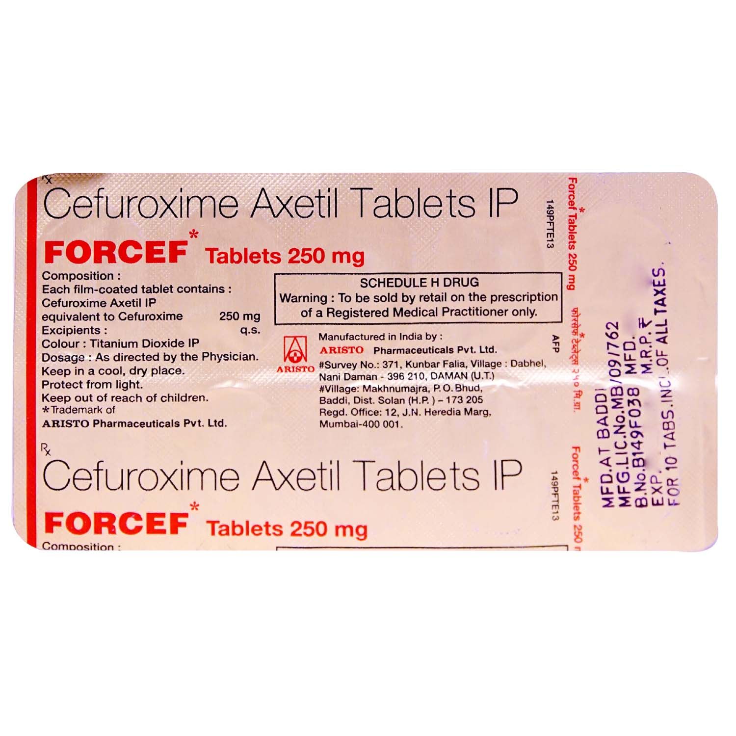 Forcef 250mg Tablet 10's Price, Uses, Side Effects, Composition ...