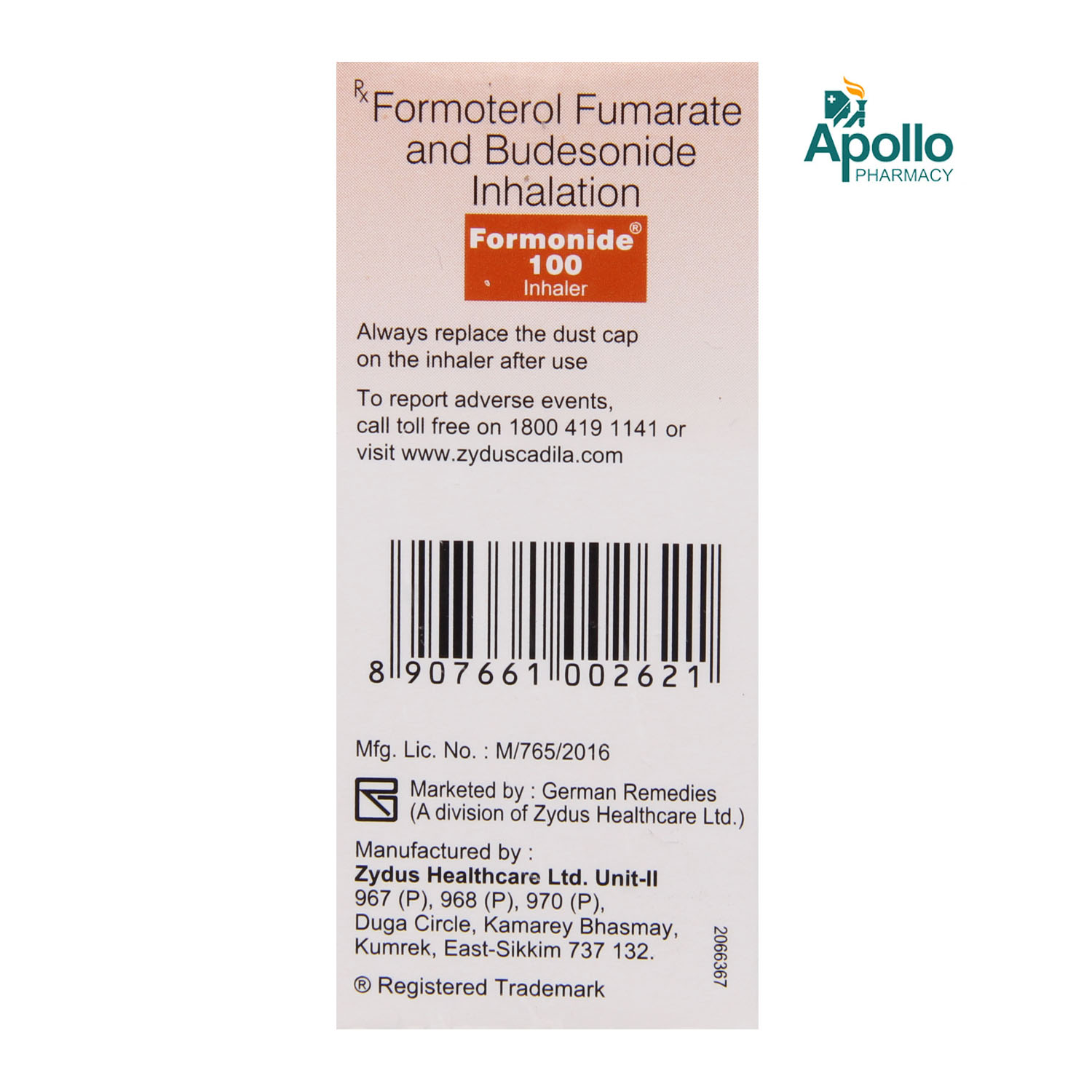Formonide 100 Inhaler 1's Price, Uses, Side Effects, Composition ...