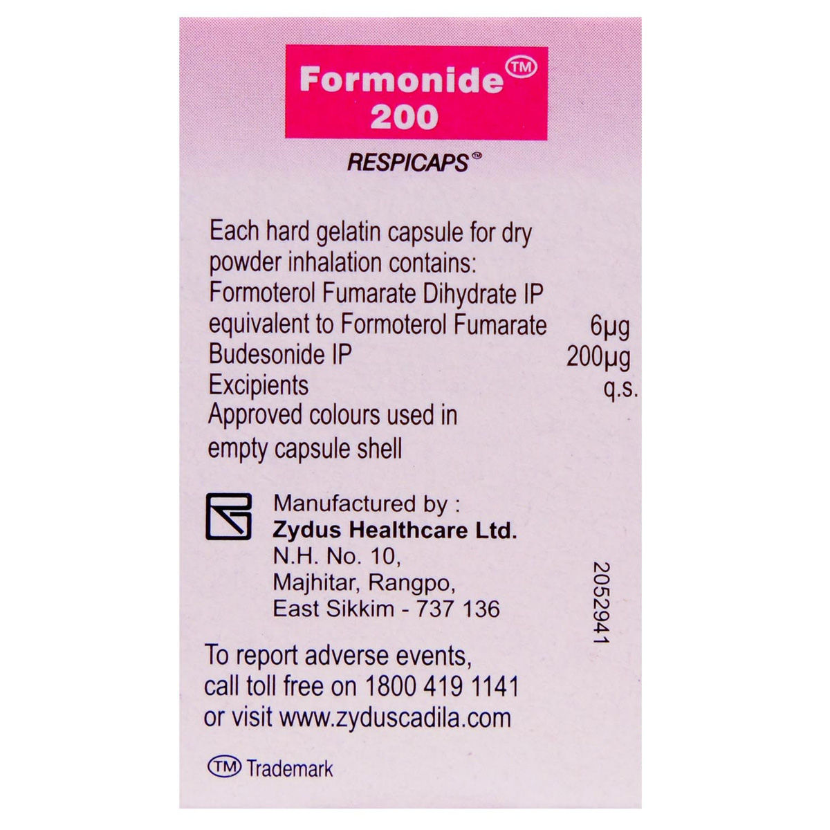 Formonide 200 Respicap 30's Price, Uses, Side Effects, Composition ...