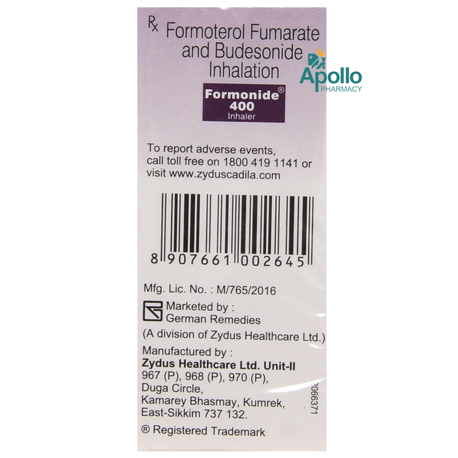 Formonide 400 Inhaler 120 mdi Price, Uses, Side Effects, Composition ...