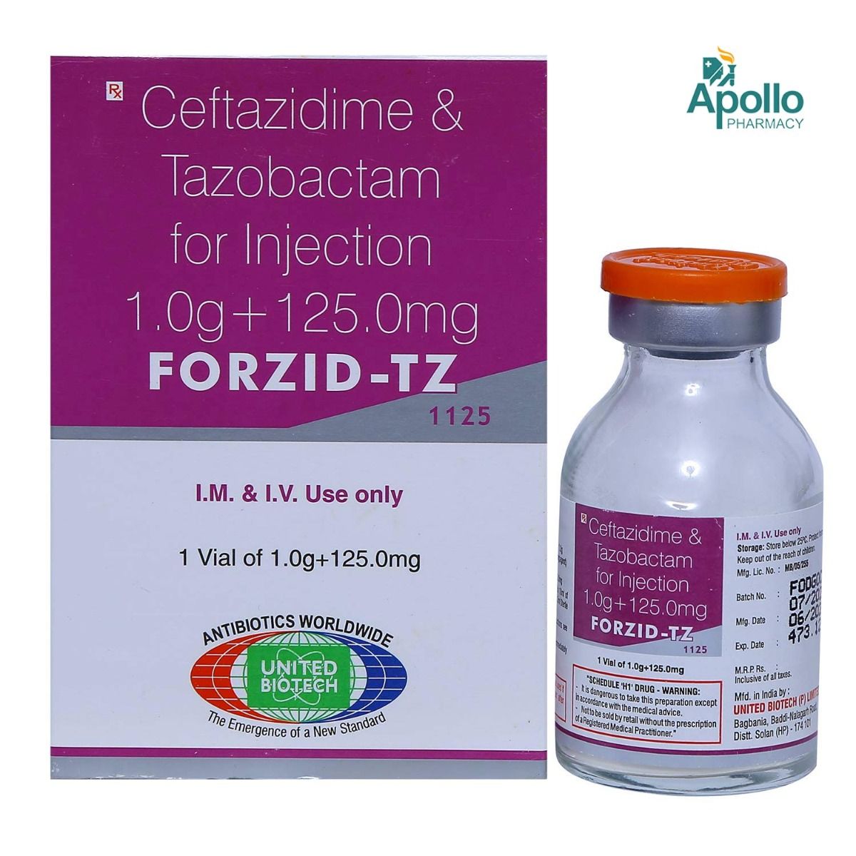FORZID TZ 1125MG INJECTION Price, Uses, Side Effects, Composition ...