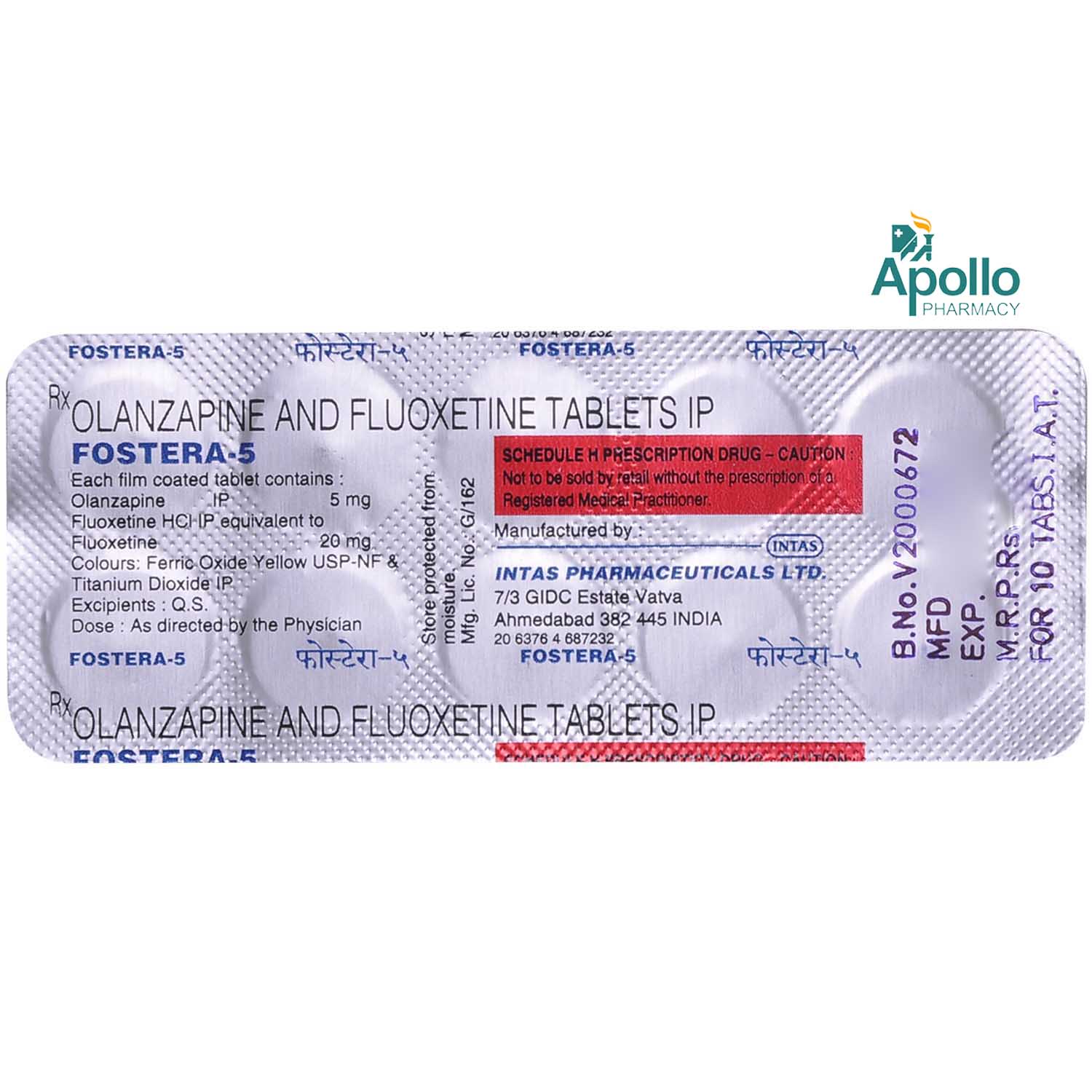 Fostera-5 Tablet 10's Price, Uses, Side Effects, Composition - Apollo ...