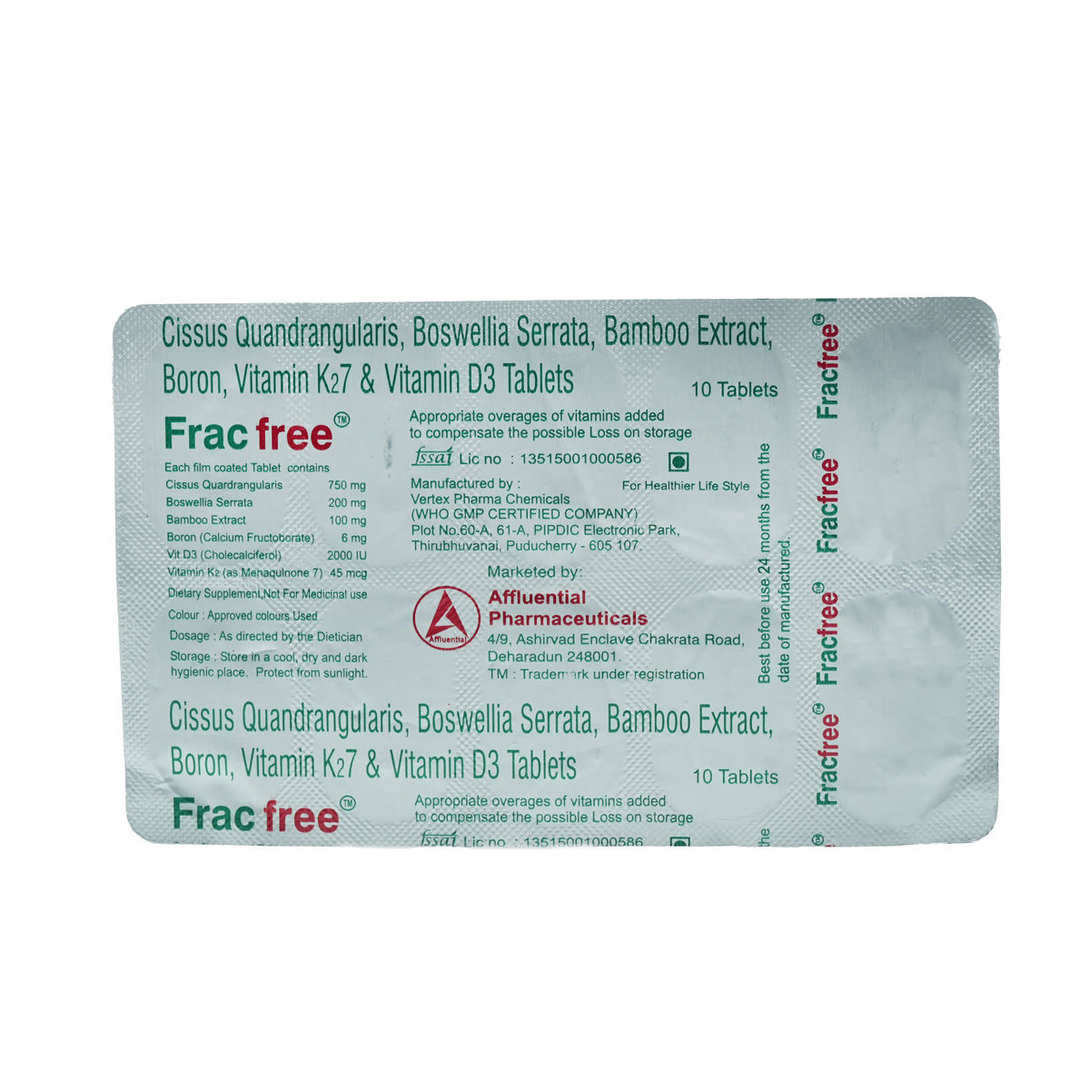 FRAC FREE TABLETS 10'S Price, Uses, Side Effects, Composition - Apollo ...