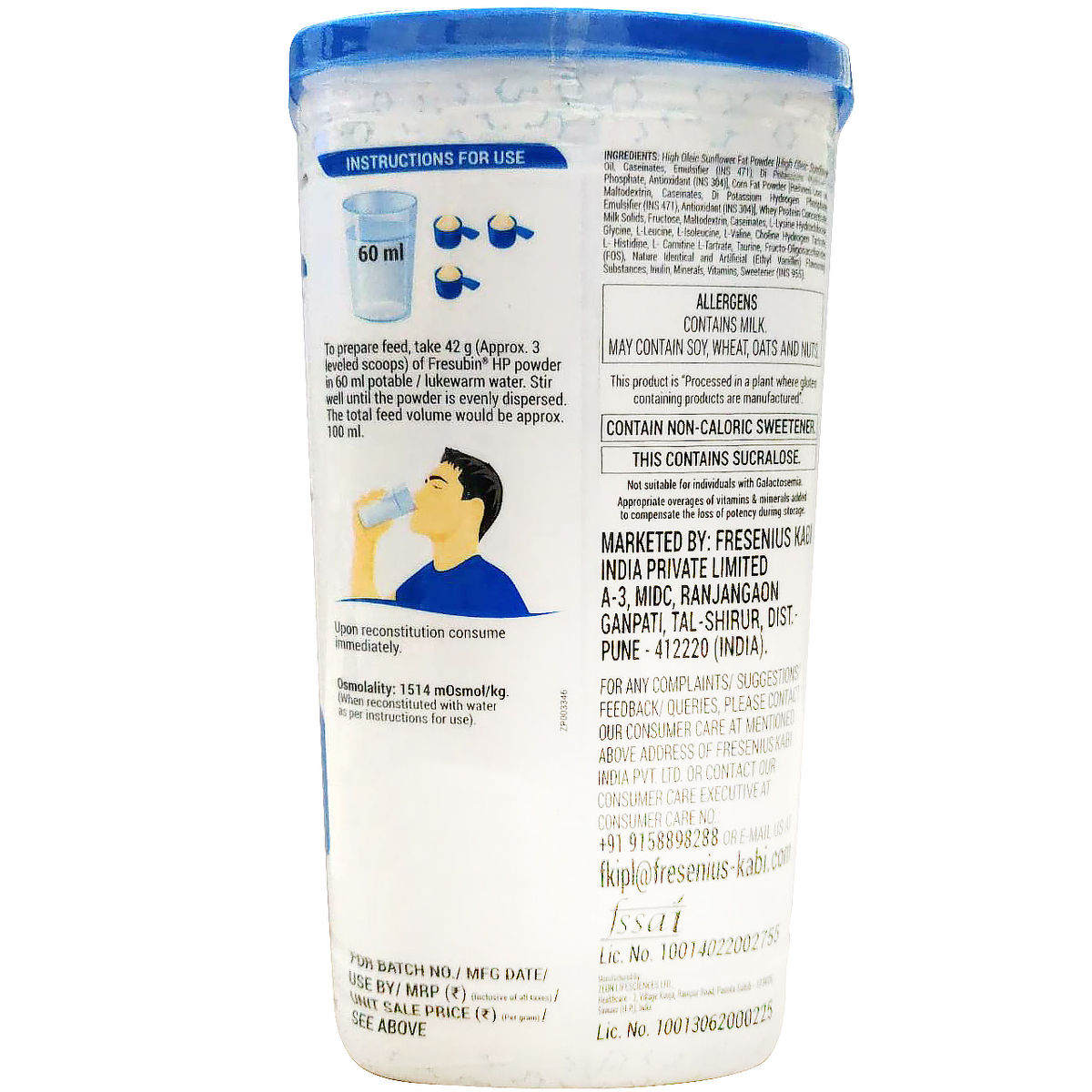 Fresubin High Protein Vanilla Flavour Powder, 400 gm Price, Uses, Side ...