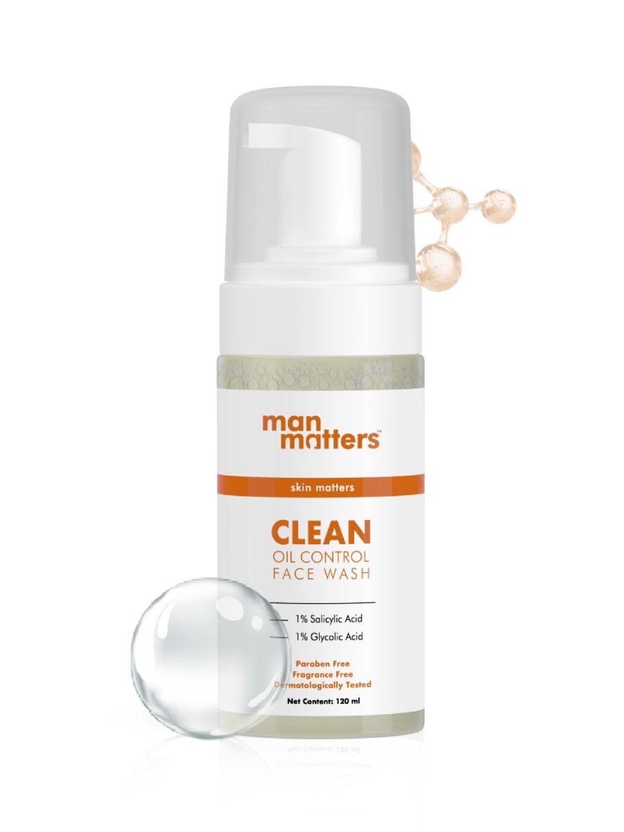 Man Matters Clean Oil Control Facewash, 120 ml Price, Uses, Side ...
