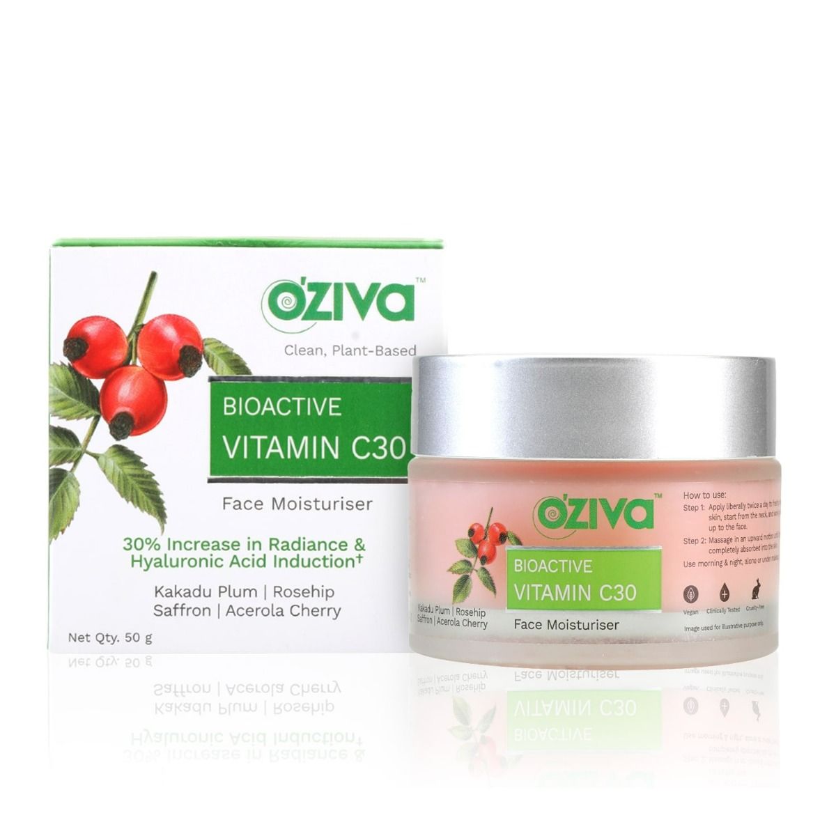 Oziva Bioactive Vitamin C30 Face Moisturiser, 50 gm Price, Uses, Side ...