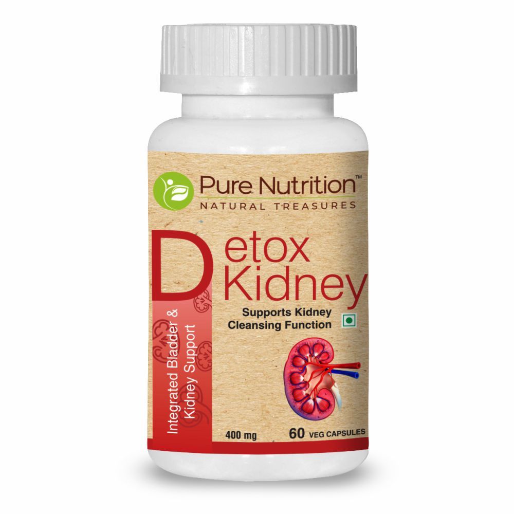 Pure Nutrition Detox Kidney 400 mg, 60 Capsules Price, Uses, Side ...
