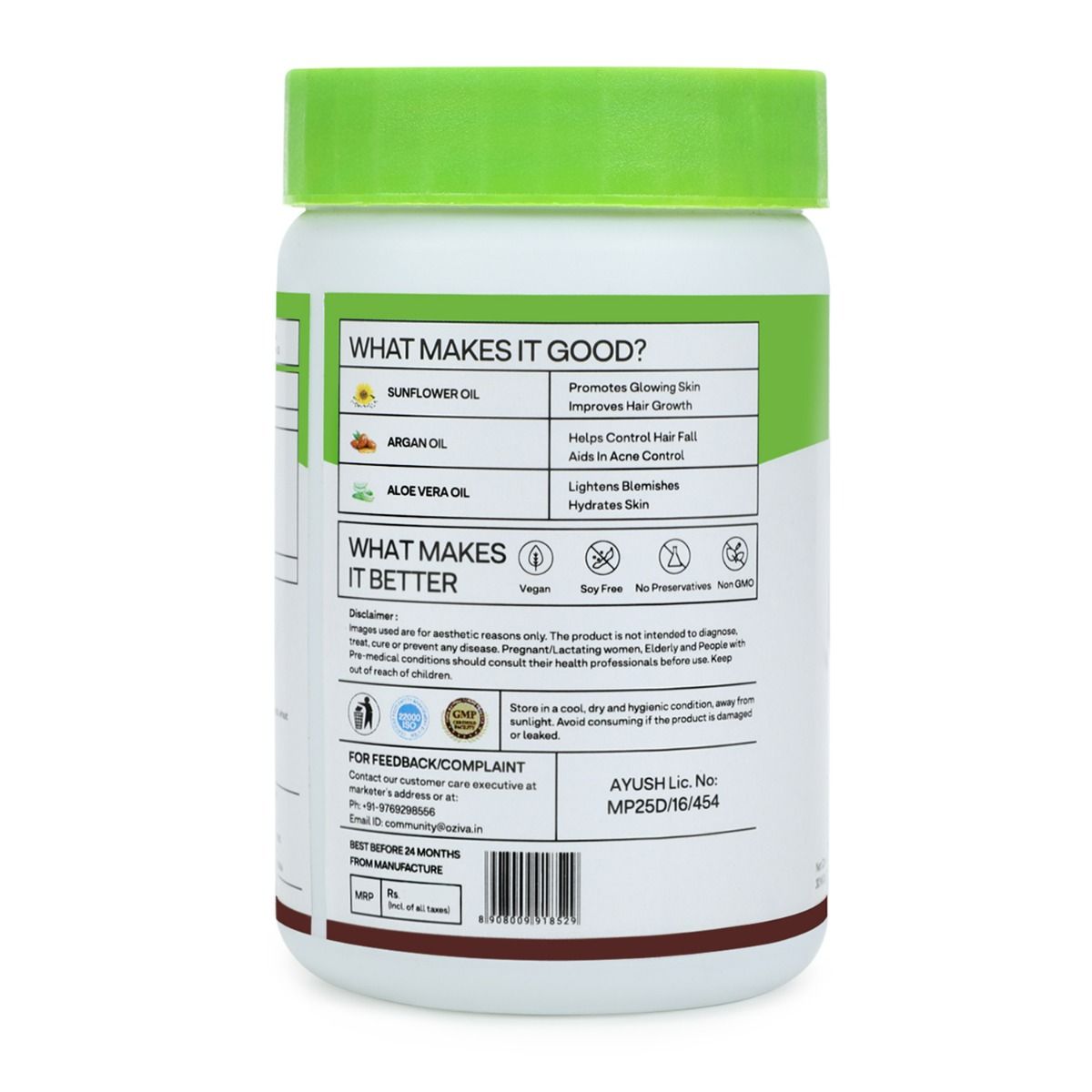 OZiva Plant Based Vitamin E, 30 Capsules Price, Uses, Side Effects ...