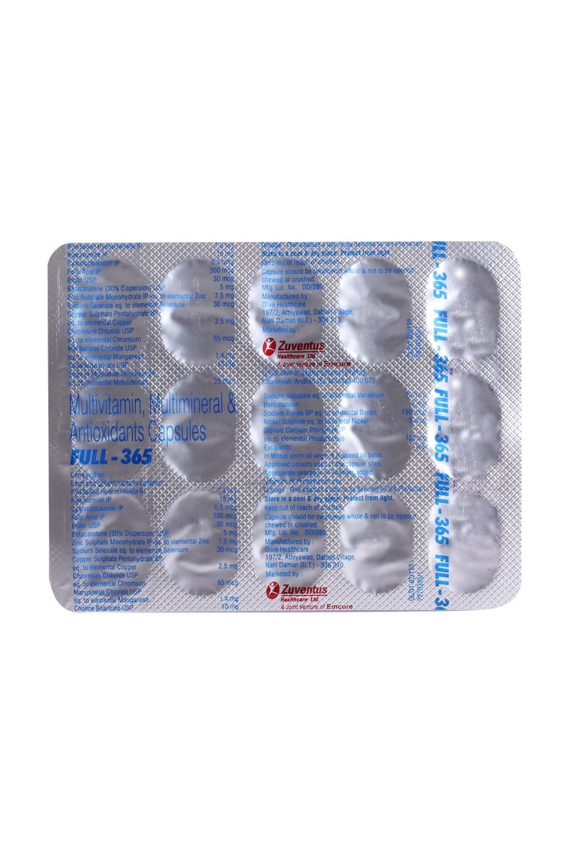Full 365 Capsule 15's Price, Uses, Side Effects, Composition - Apollo ...