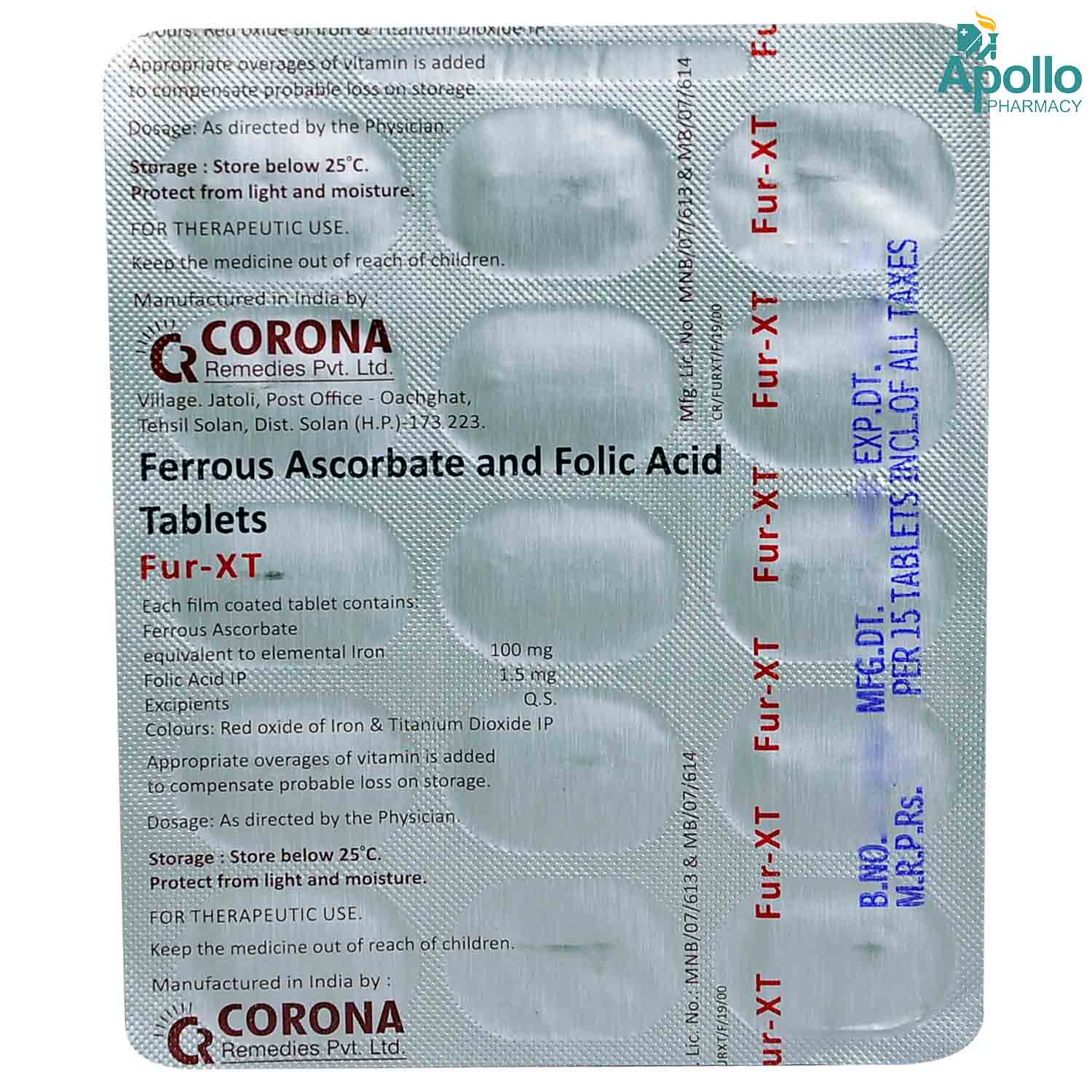 Fur-XT Tablet 15's Price, Uses, Side Effects, Composition - Apollo Pharmacy
