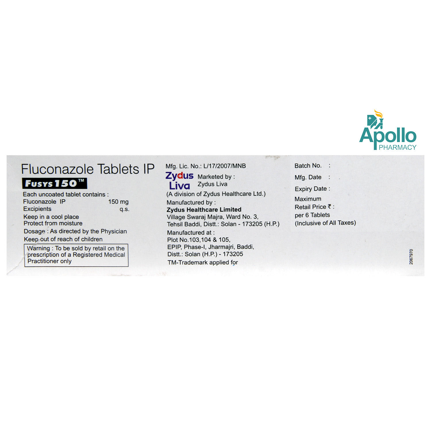 Fusys 150 Tablet 6's Price, Uses, Side Effects, Composition - Apollo ...