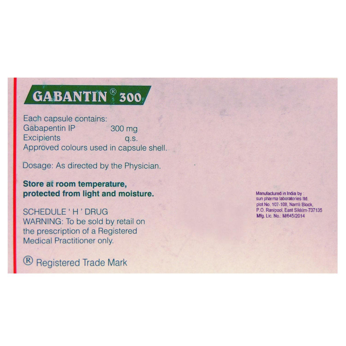 Gabantin 300 Capsule 10's Price, Uses, Side Effects, Composition ...