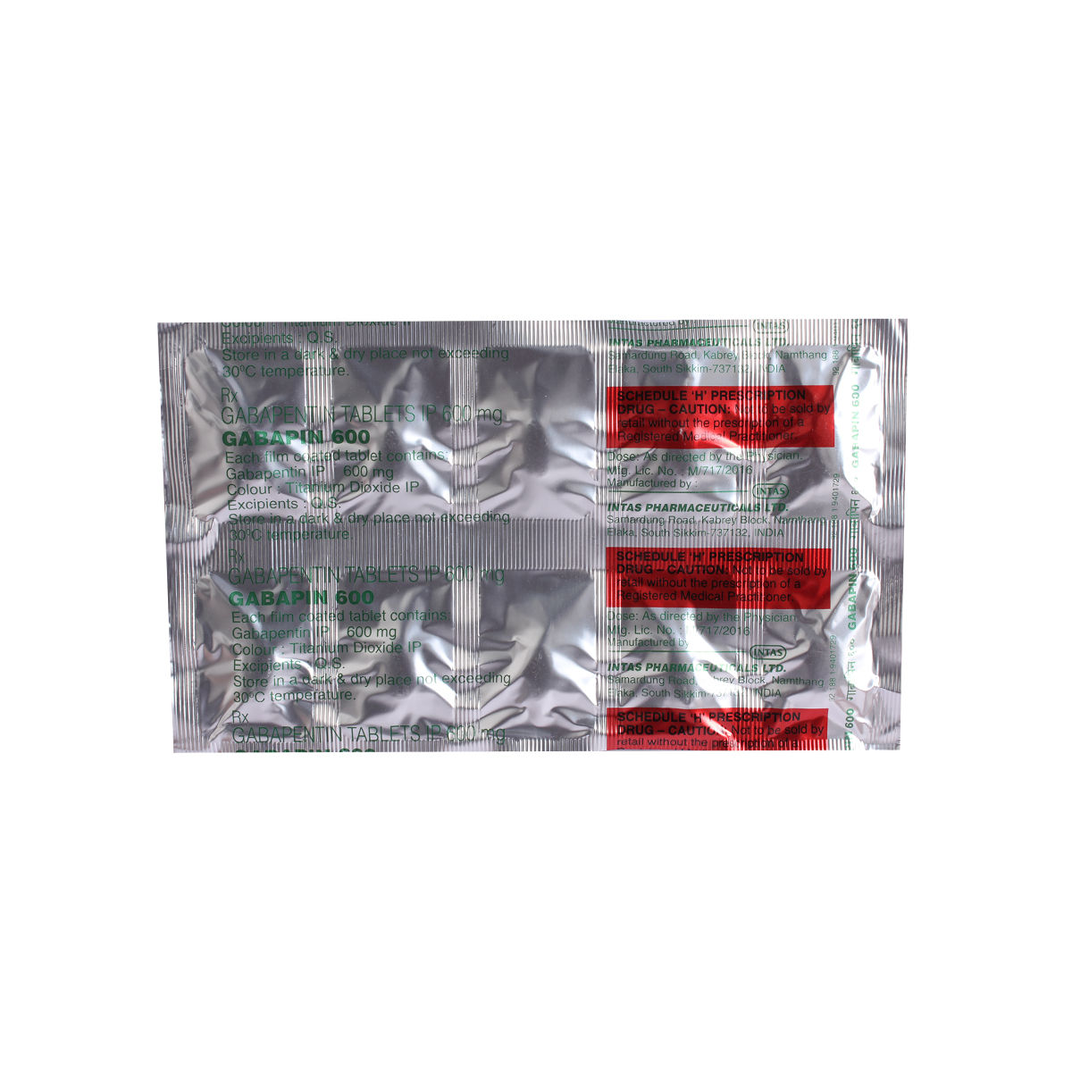 Gabapin 600 mg Tablet 10's Price, Uses, Side Effects, Composition ...