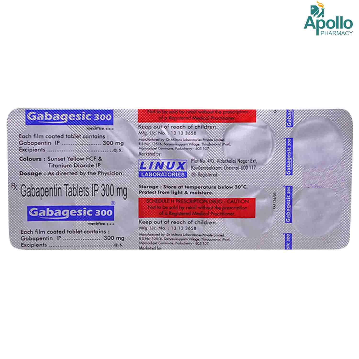 GABAGESIC 300MG TABLET Price, Uses, Side Effects, Composition - Apollo ...