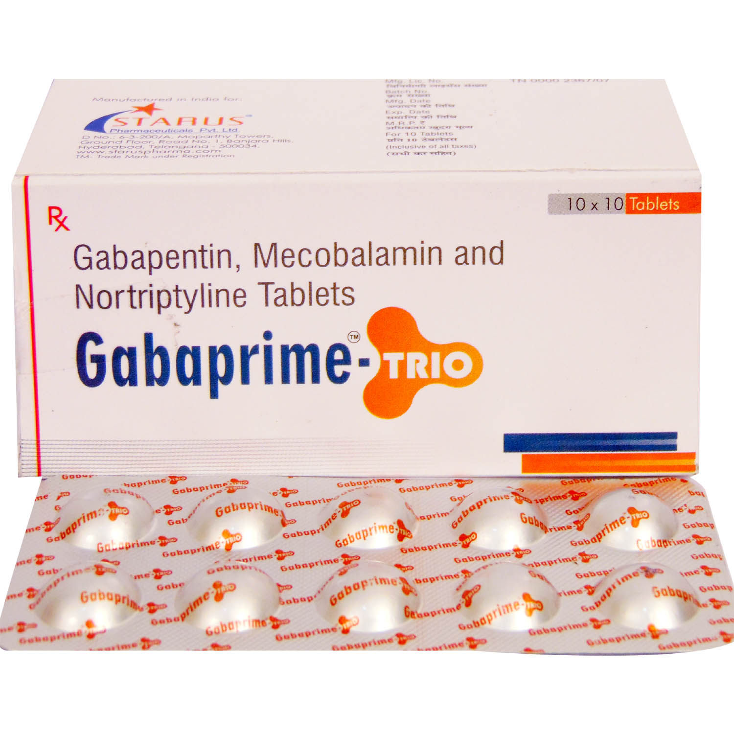 Gabaprime-Trio Tablet 10's Price, Uses, Side Effects, Composition ...