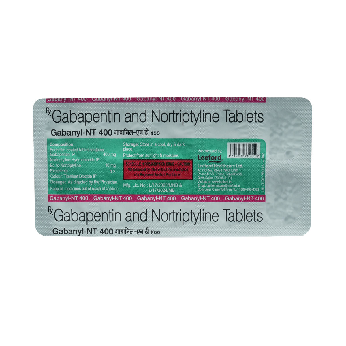 Gabanyl-Nt 400mg Tablet 10's Price, Uses, Side Effects, Composition ...
