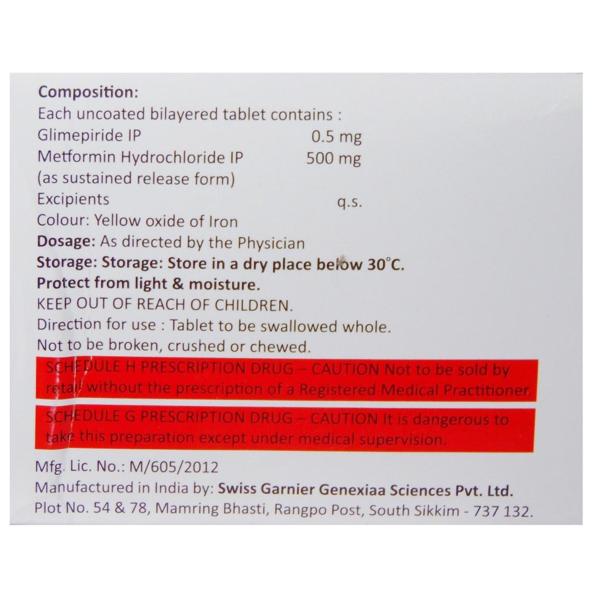 GALEGA G 0.5MG TABLET 14'S Price, Uses, Side Effects, Composition ...