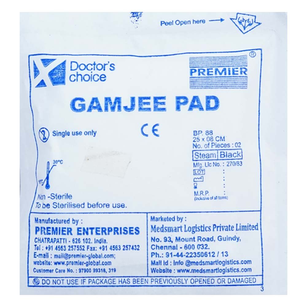Doctor's Choice Gamjee Pad Sterile 25 x 8 cm D.P, 2 Count Price, Uses ...