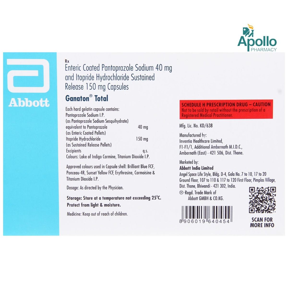 Ganaton Total Capsule 10's Price, Uses, Side Effects, Composition ...