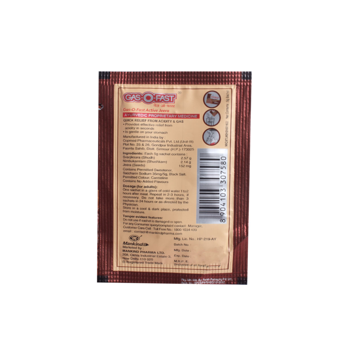 Gas O Fast Sachets 5 gm Price, Uses, Side Effects, Composition - Apollo ...