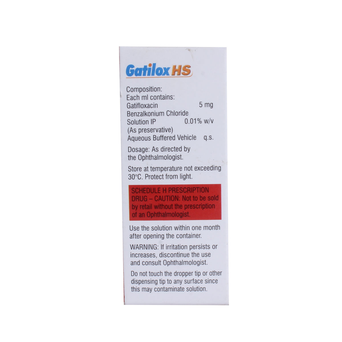 Gatilox HS 0.5% Eye Drop 3 ml Price, Uses, Side Effects, Composition ...