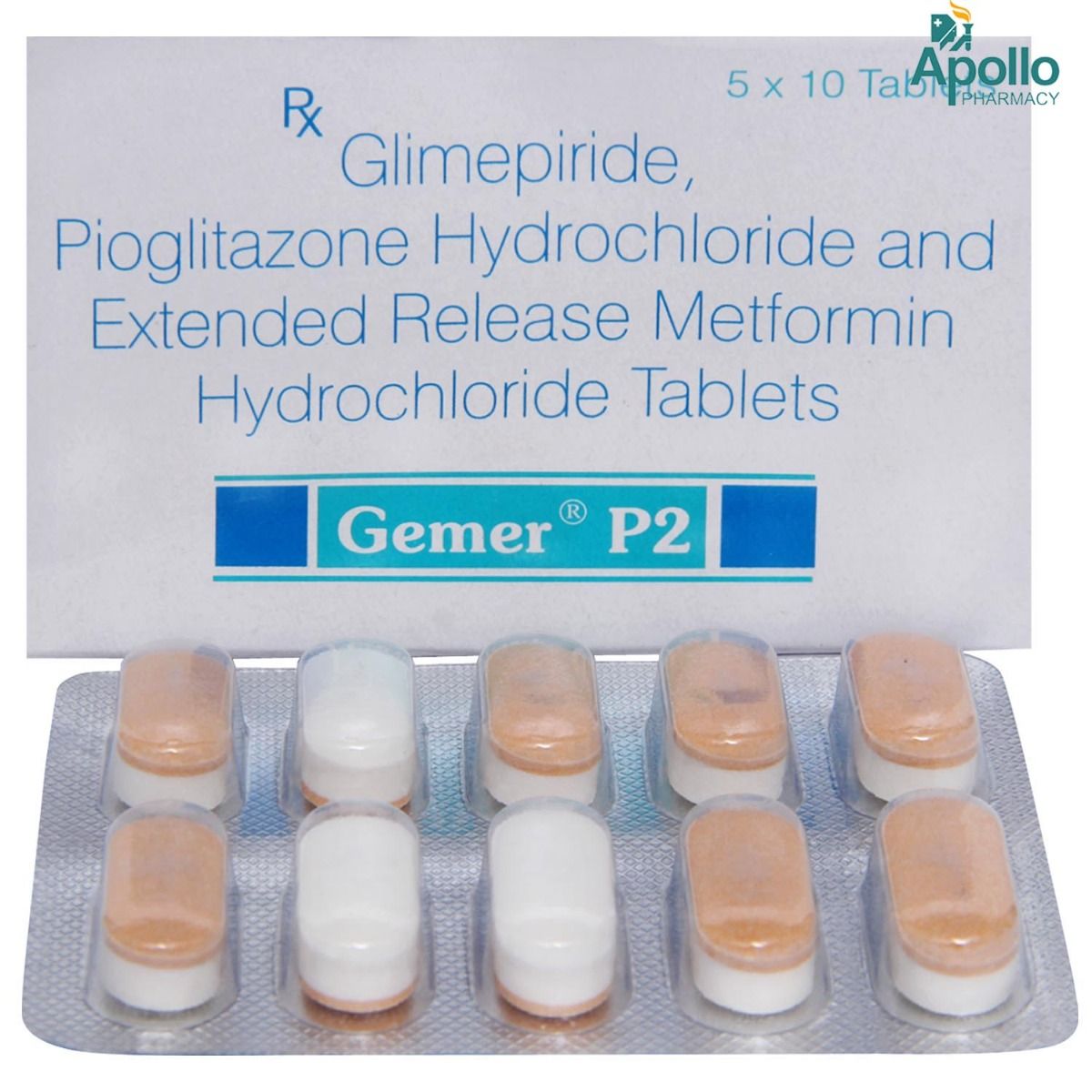 Gemer P2 Tablet 10's Price, Uses, Side Effects, Composition - Apollo ...