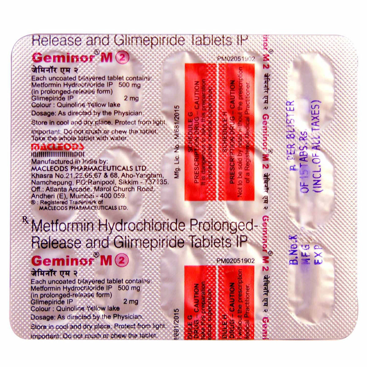 Geminor M 2 Tablet 15's Price, Uses, Side Effects, Composition - Apollo ...