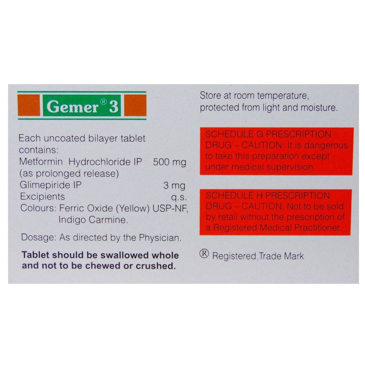 Gemer 3 Tablet 10's Price, Uses, Side Effects, Composition - Apollo ...