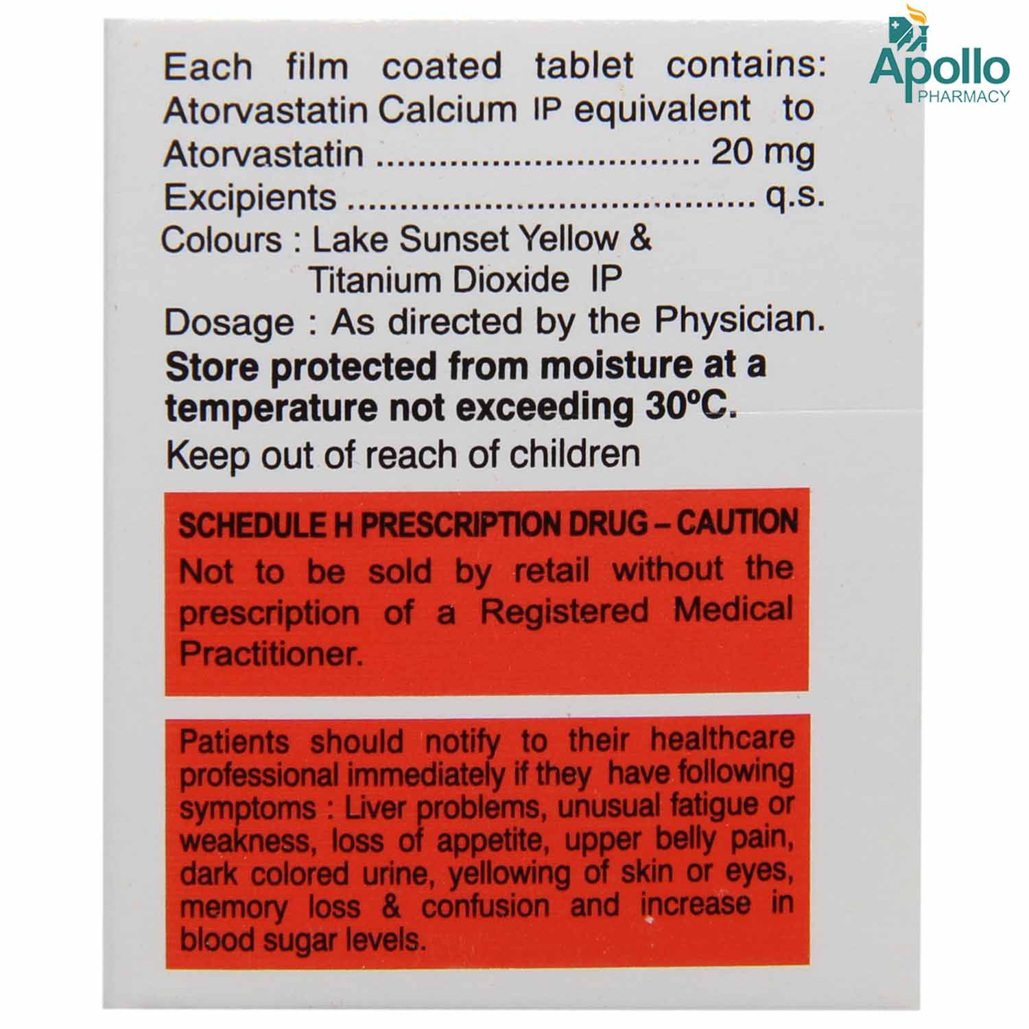 Genxvast 20 Tablet 10's Price, Uses, Side Effects, Composition - Apollo ...