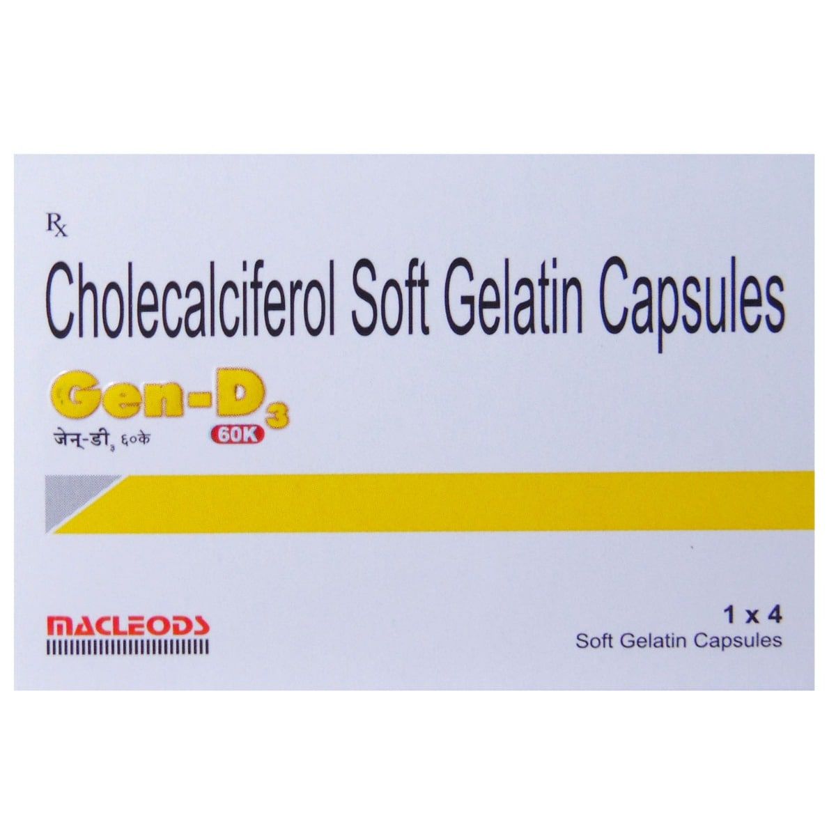 Gen-D3 60K Capsule 4's Price, Uses, Side Effects, Composition - Apollo ...