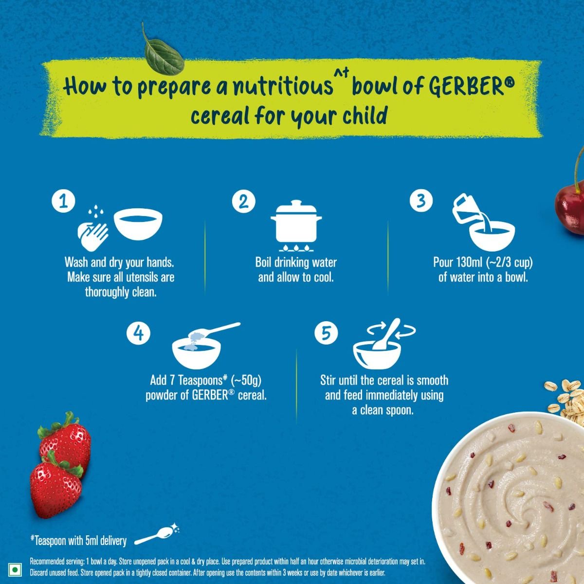 Gerber Cereal Mango & Berry Powder, 300 gm Refill Pack Price, Uses ...